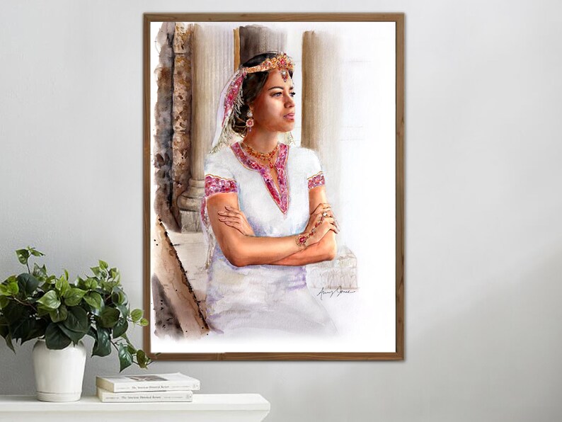 Queen Esther Painting, Women in the Bible, Bible Illustration, Bible ...