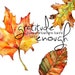 Watercolor Autumn Leaves Art Print: Gratitude Quote (digital Download ...