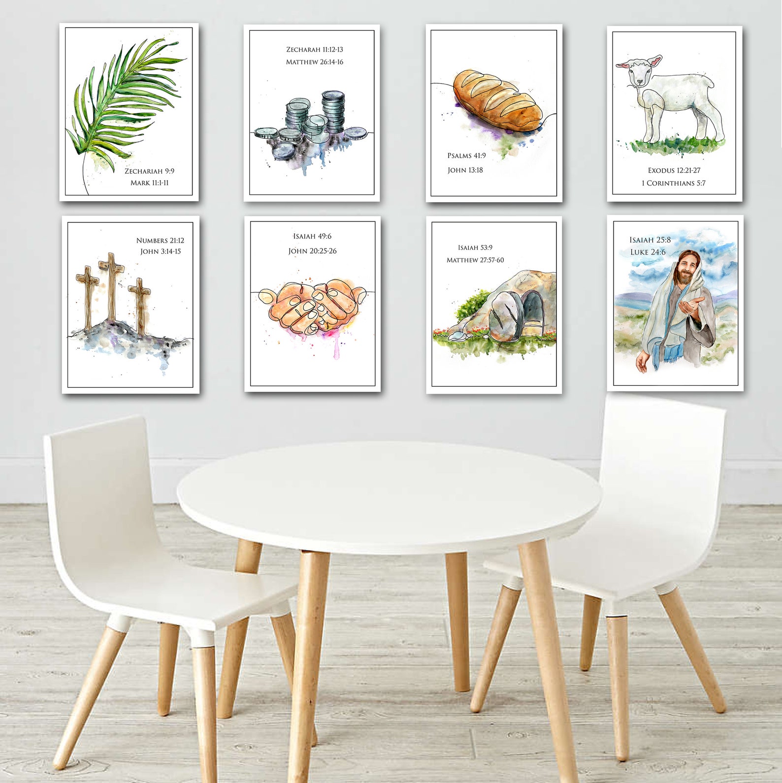 PRINTABLE Easter Banner Decoration Bible Jesus Last Week - Etsy