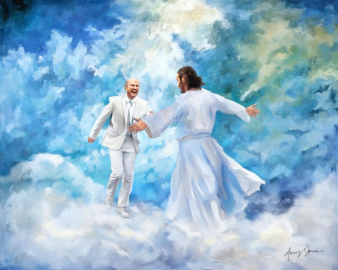 Custom Family Portrait With Christ: Running to Jesus, Personalized ...