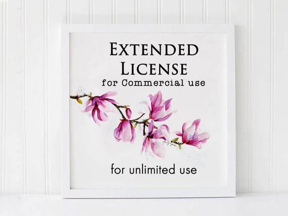 EXTENDED COMMERCIAL LICENSE for One Digital Product Design for - Etsy