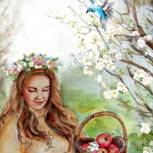 Eve- Mother of All Living, Eve Art Print, Adam and Eve, the Garden of ...