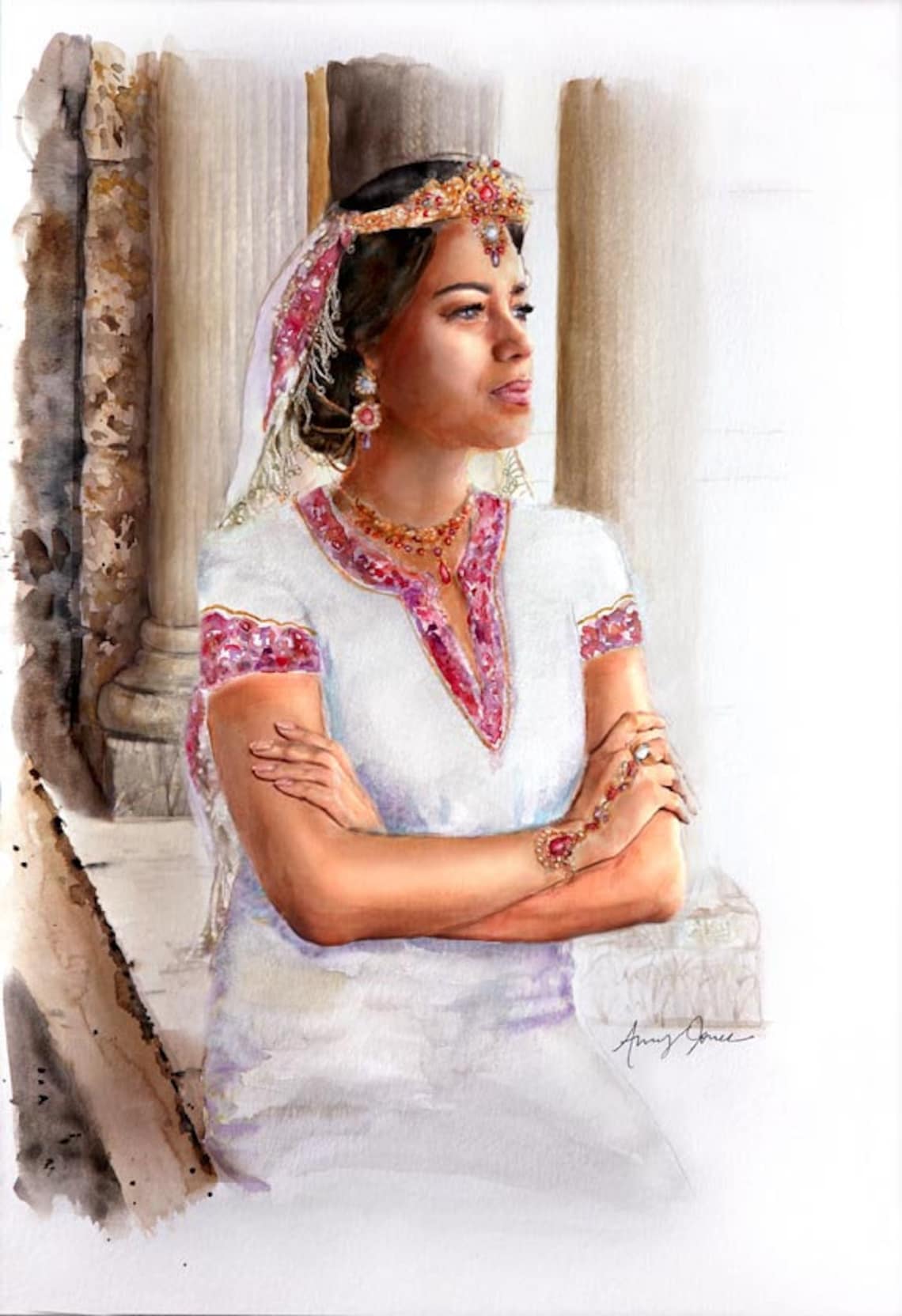 Queen Esther Painting Women in the Bible Bible Illustration - Etsy