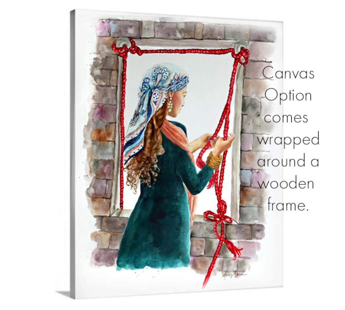 Rahab Painting Christian Art Print Rahab at Window Bible - Etsy