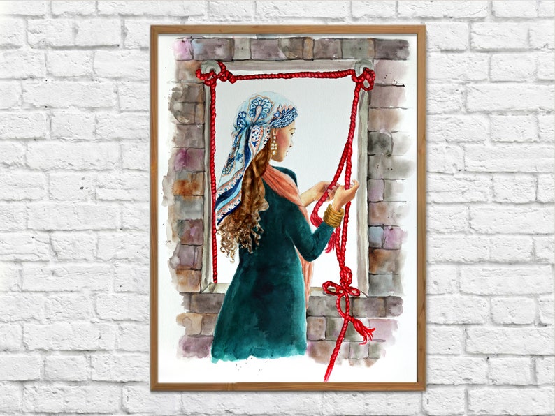 Rahab Painting Christian Art Print Rahab at Window Bible - Etsy
