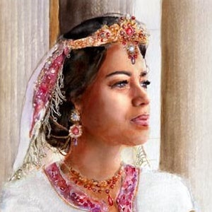Queen Esther Painting, Women in the Bible, Bible Illustration, Bible ...