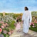 Custom Jesus Portrait: Rose Garden Family Memorial, Religious Art - Etsy