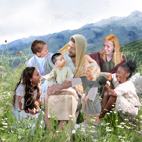 Christ With Child Jesus and Children Child of God I Am a - Etsy