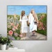 Custom Jesus Portrait: Rose Garden Family Memorial, Religious Art - Etsy