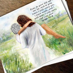 Jesus Carrying Woman Art Print: Custom Memorial Gift, Christian Decor ...