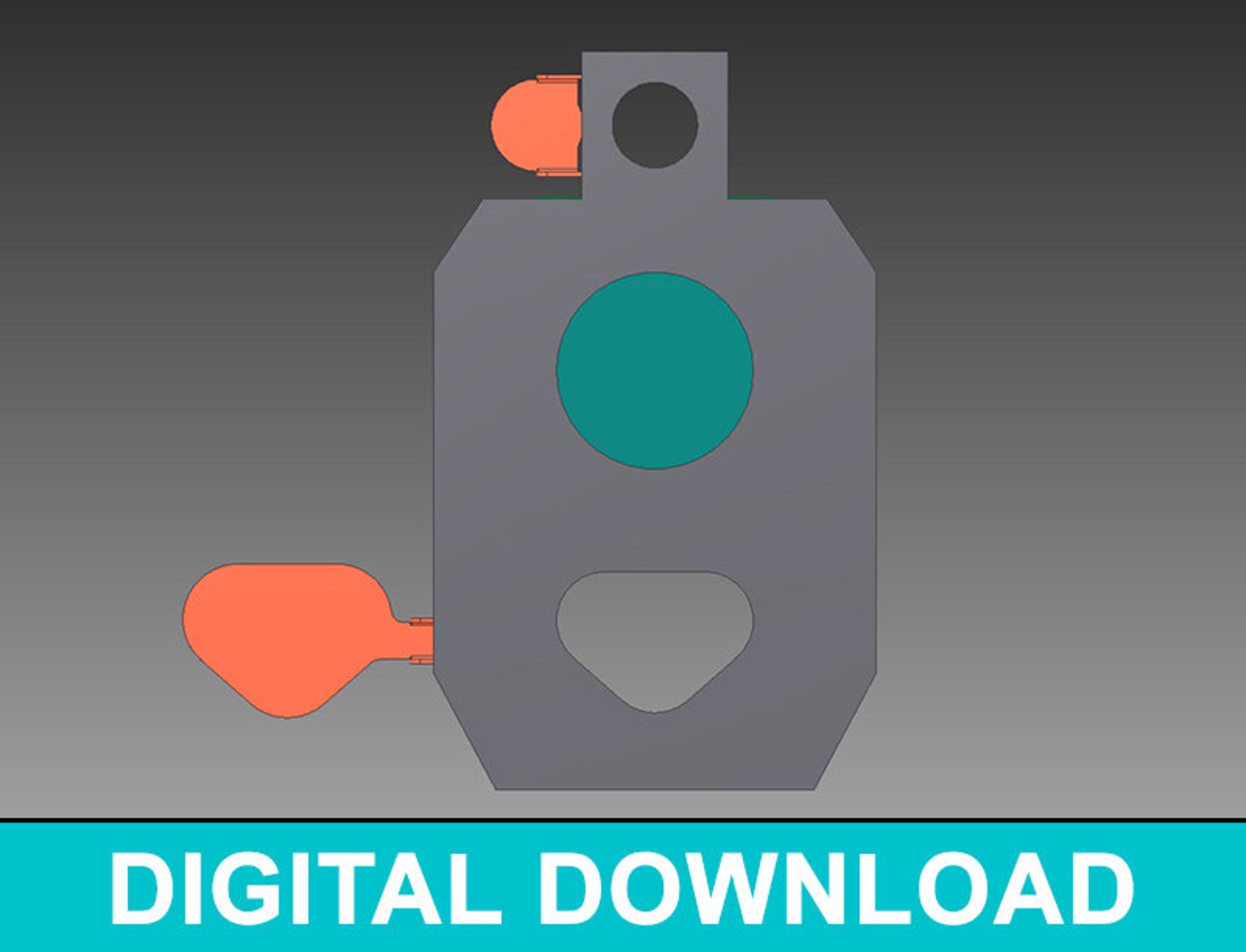 IDPA AR500 Shooting Range Reactive Silhouette Targets DXF Files ...