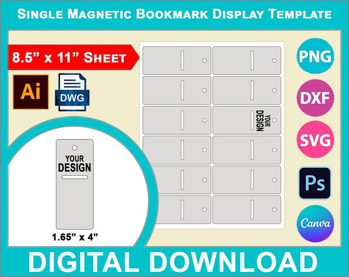 Cricut Design Space - Holder / Backing Cards Template for the Magnetic ...