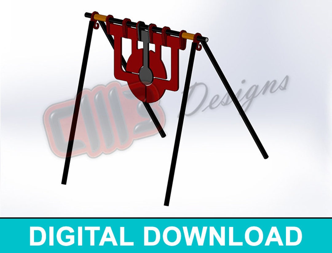 Portable AR500 Swinging Bullseye Shooting Target - DXF Files - V1 ...