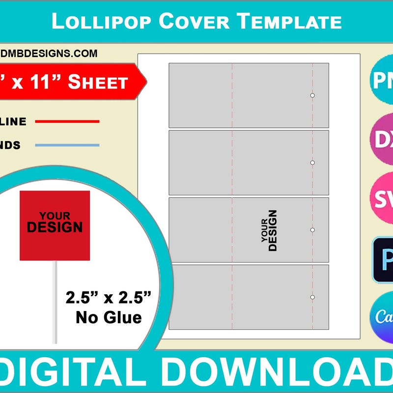 Lollipop Card Cover - Etsy