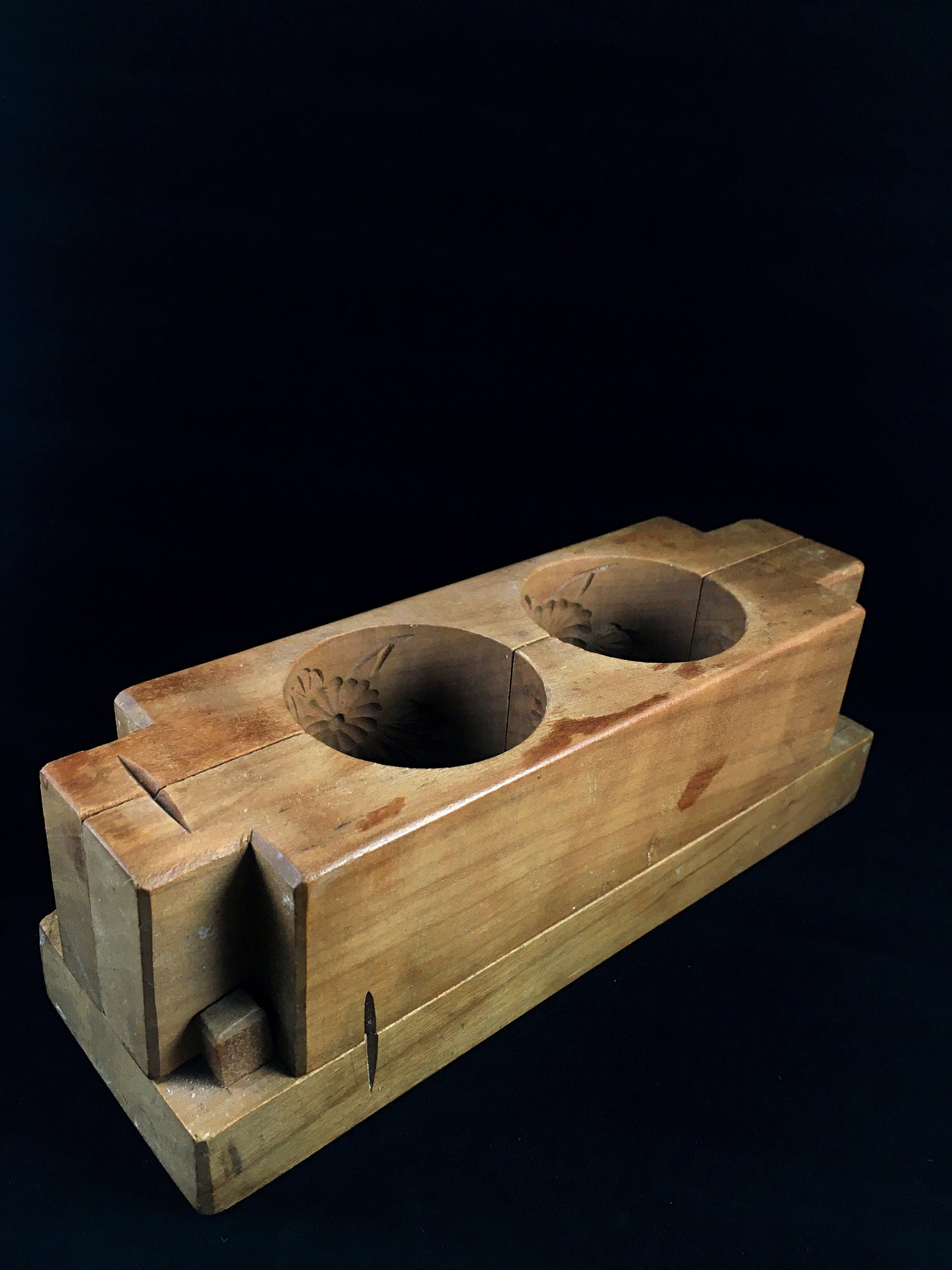 Figurines Art & Collectibles 菊） Hand Carved Dessert Mold Vintage ...