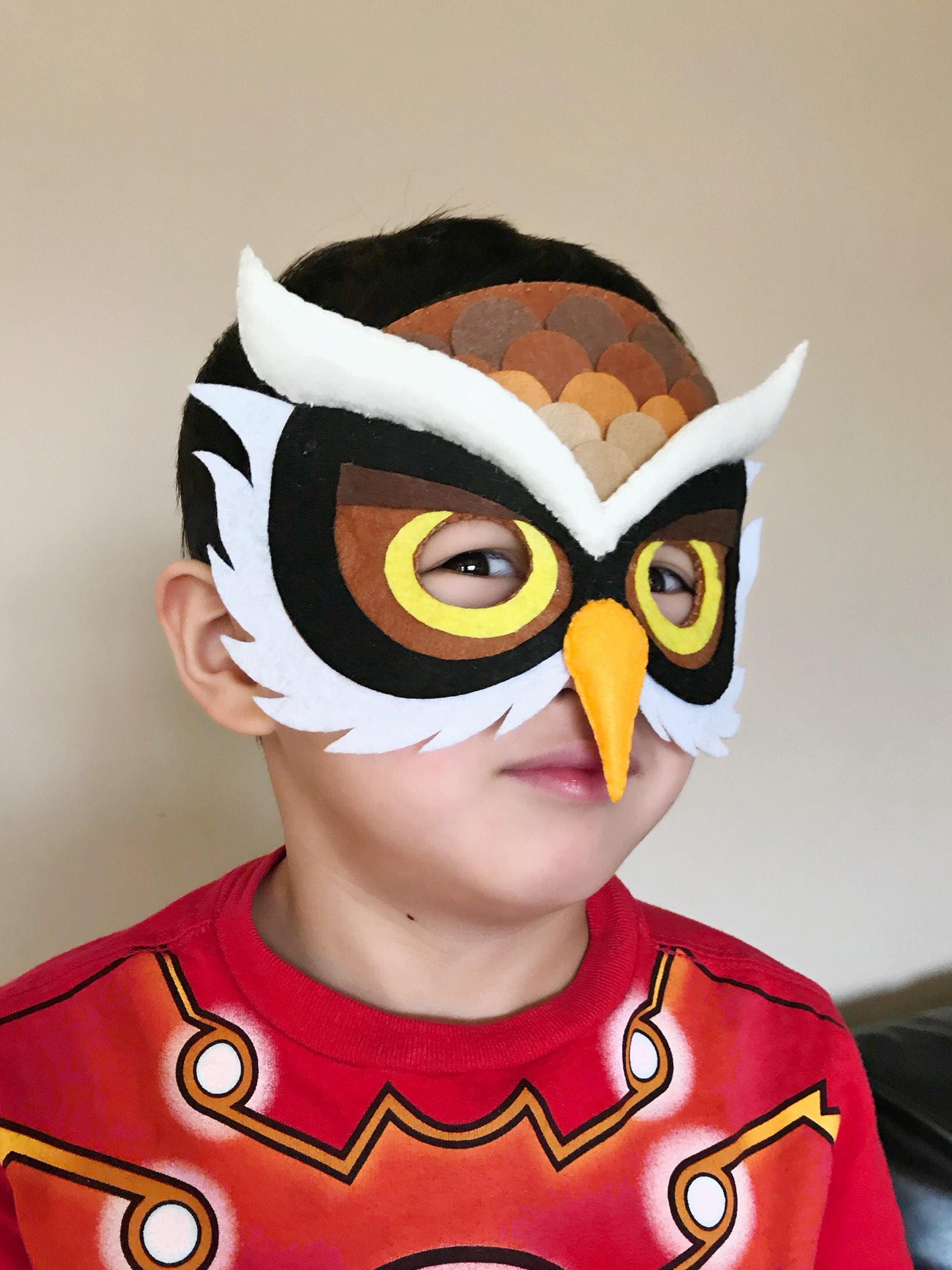 Owl Mask Animal Mask Bird Mask Children Owl Costume Adult - Etsy