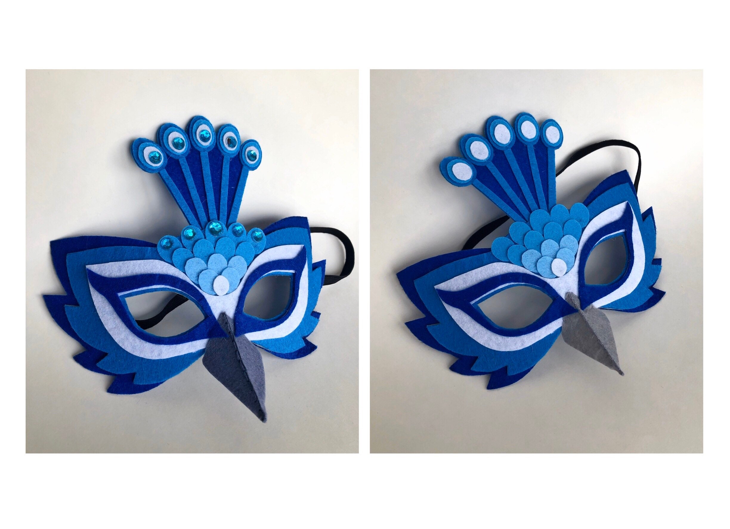 Peacock Mask, Blue Bird Mask, Animal Mask, Party Mask - Etsy