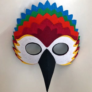 Parrot Mask Animal Mask Colorful Bird Mask | Etsy