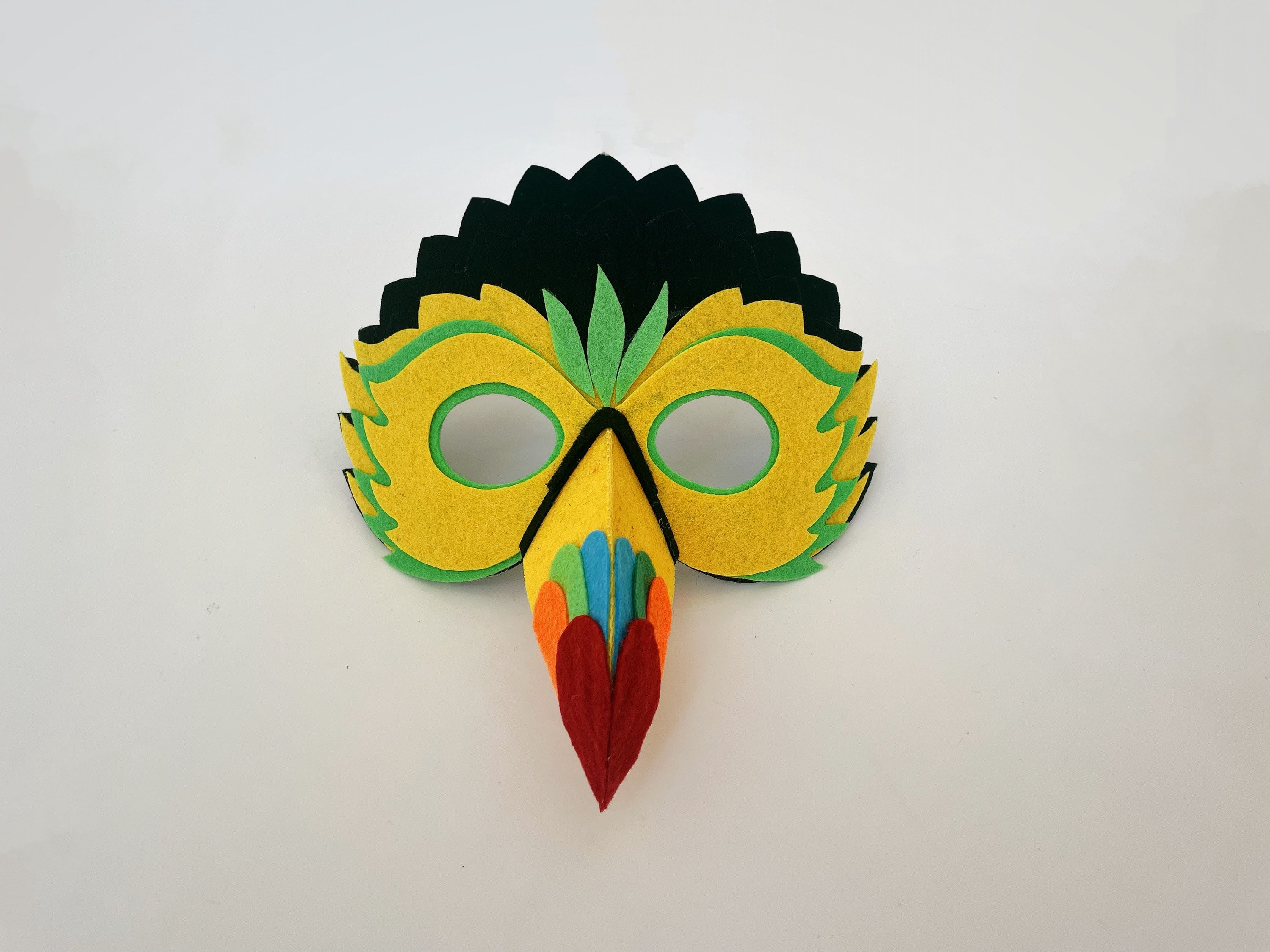 Toucan Mask, Yellow Bird Mask, Black Bird Mask, Colorful Bird Mask ...