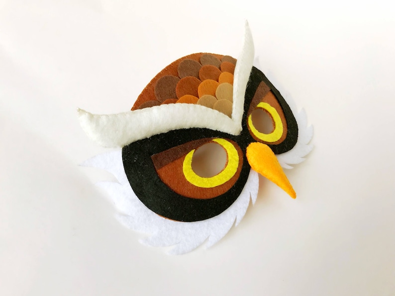 Owl Mask Animal Mask Bird Mask Children Owl Costume Adult - Etsy