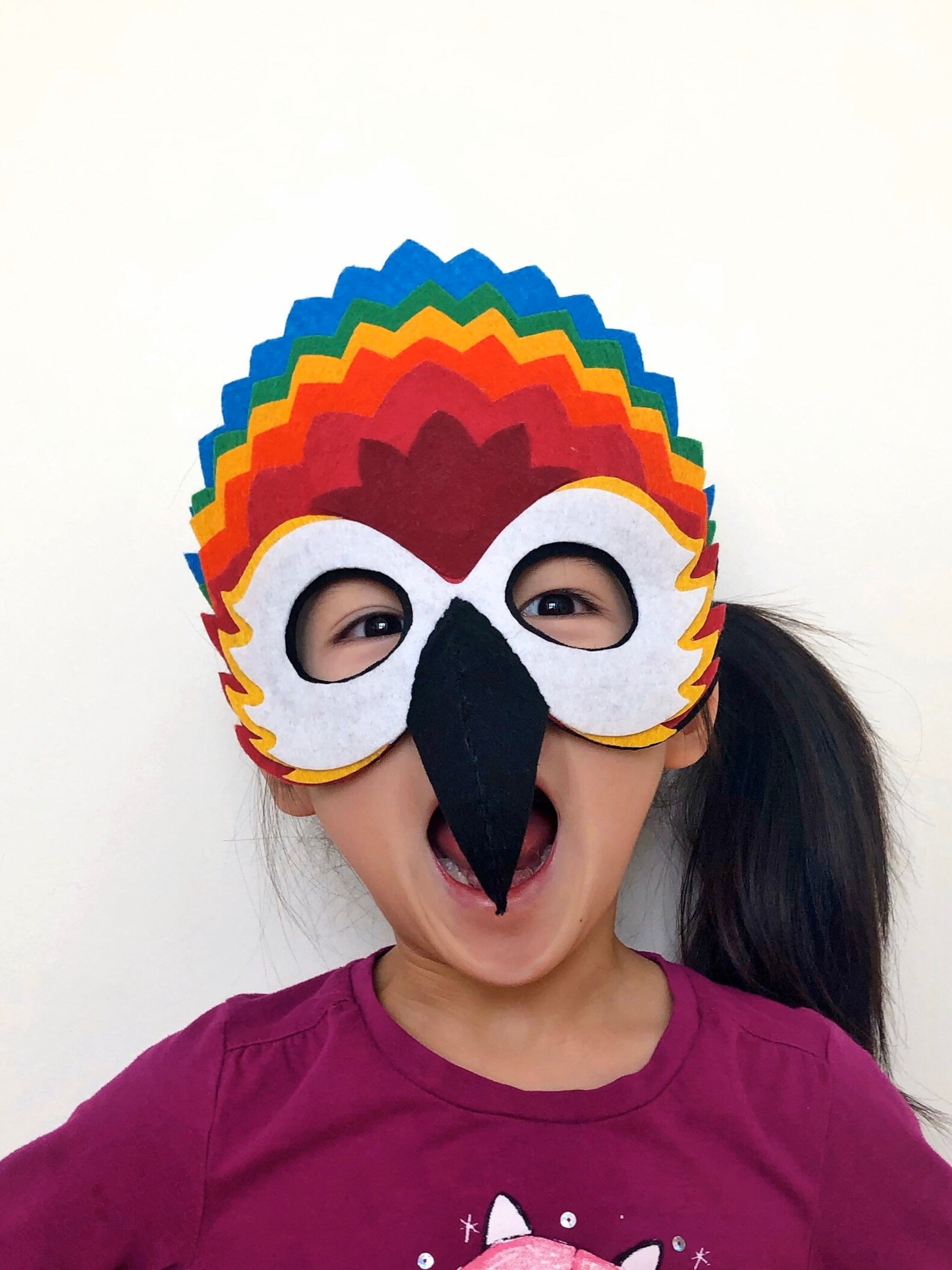 Parrot Mask Animal Mask Colorful Bird Mask - Etsy