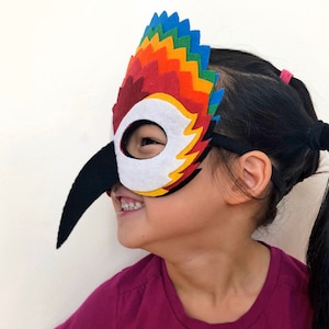 Parrot Mask, Animal Mask, Colorful Bird Mask - Etsy