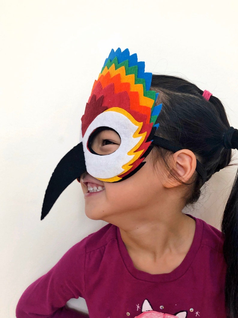Parrot Mask, Animal Mask, Colorful Bird Mask - Etsy