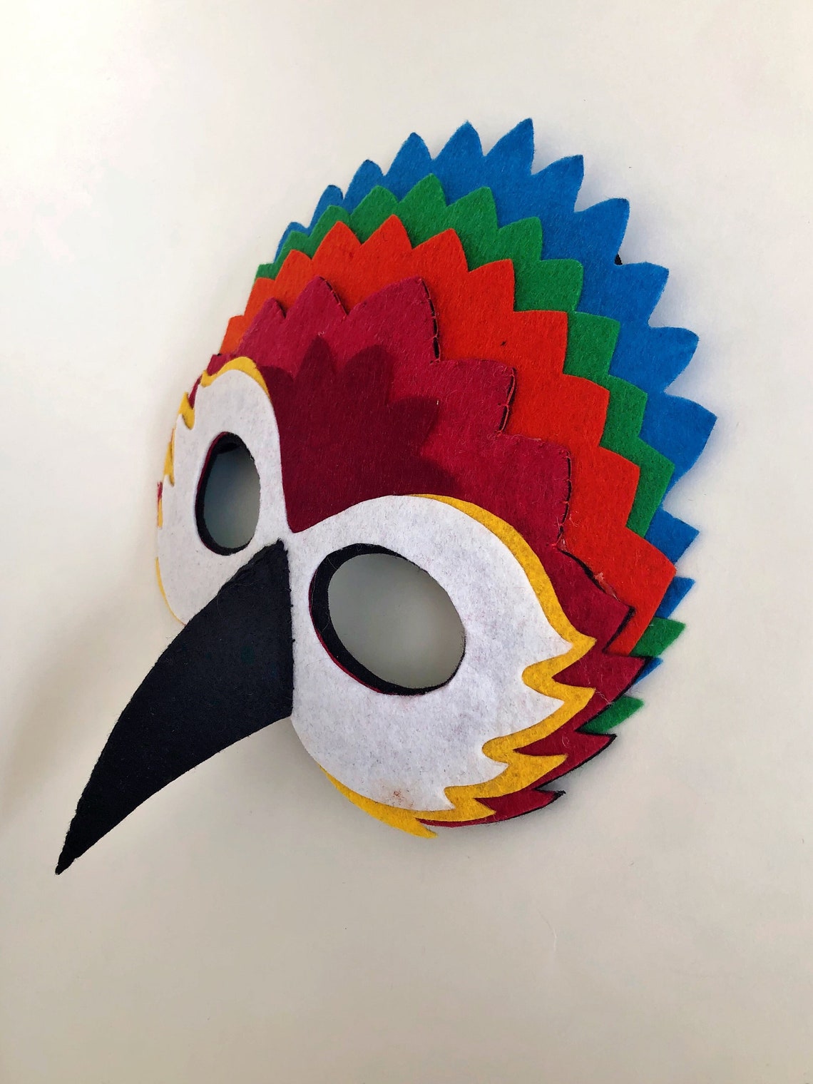 Parrot Mask Animal Mask Colorful Bird Mask - Etsy
