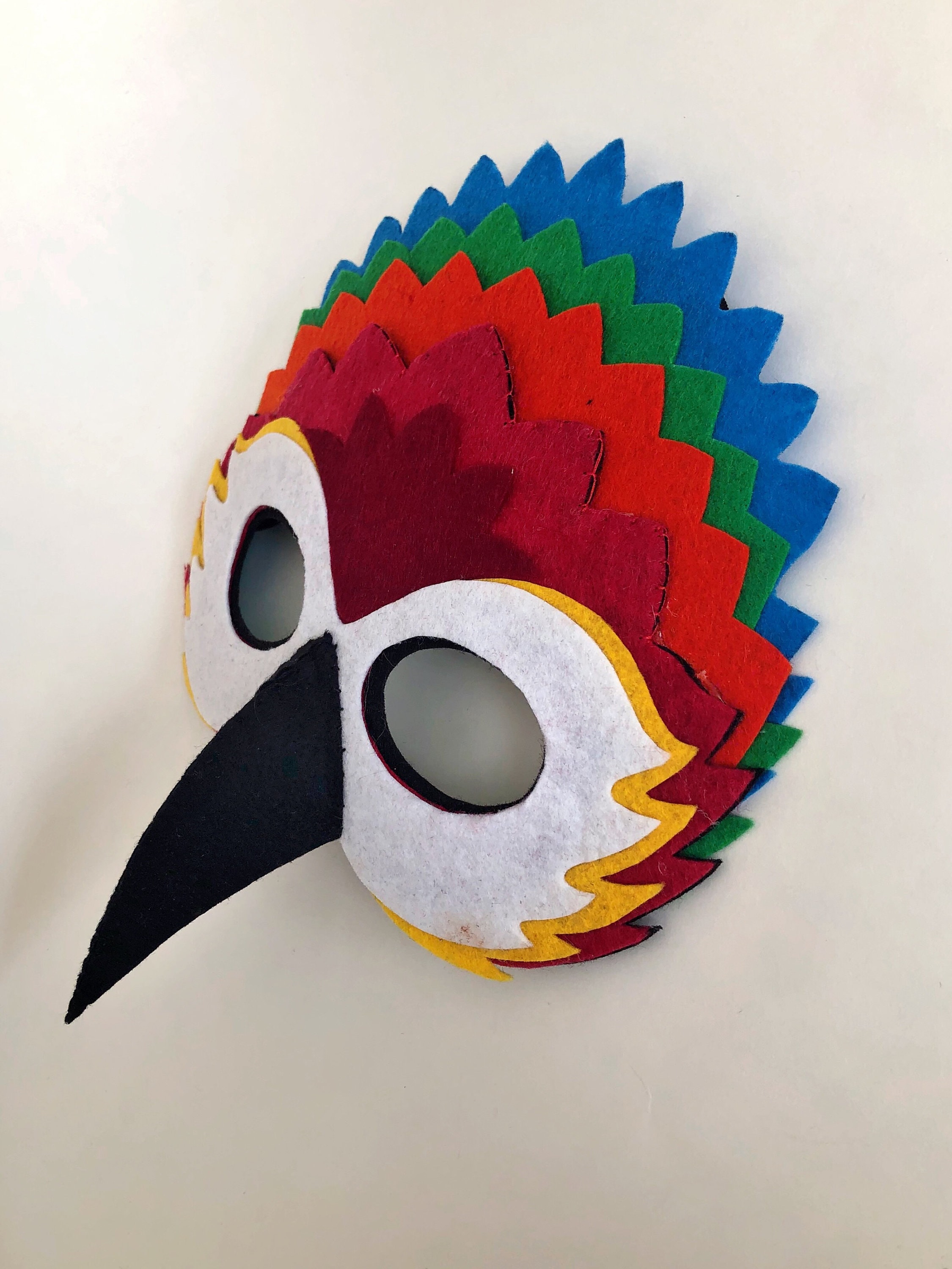 Parrot Mask, Animal Mask, Colorful Bird Mask - Etsy Australia