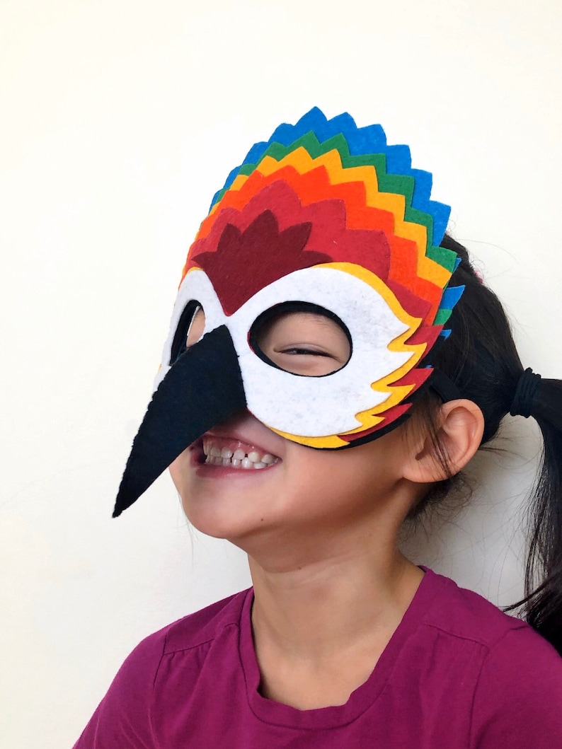 Parrot Mask Animal Mask Colorful Bird Mask | Etsy