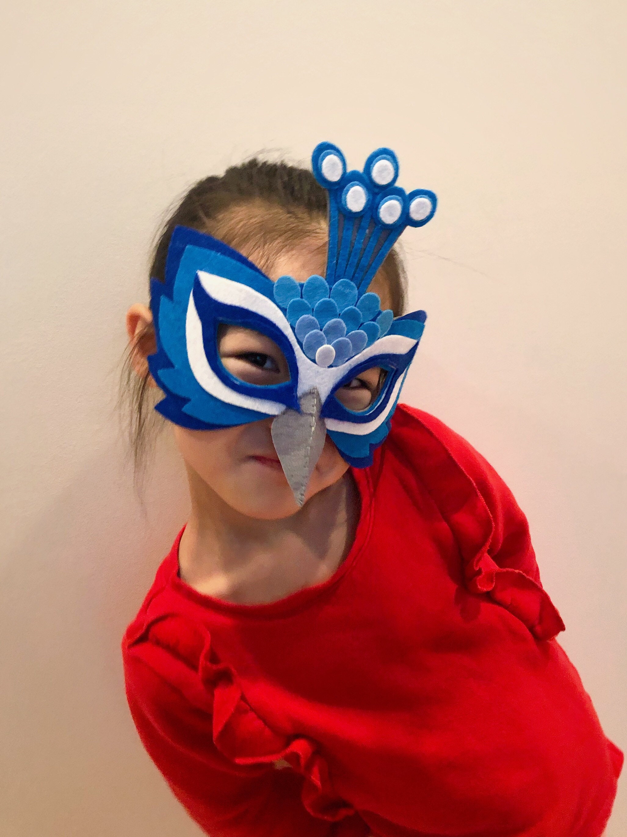 Peacock Mask Blue Bird Mask Animal Mask Party Mask - Etsy