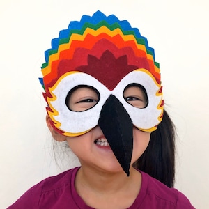 Parrot Mask, Animal Mask, Colorful Bird Mask - Etsy