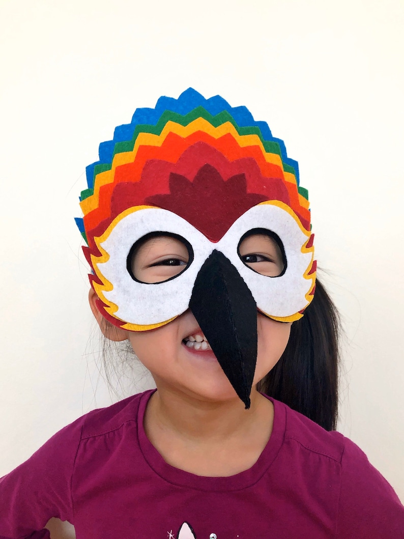 Parrot Mask, Animal Mask, Colorful Bird Mask - Etsy