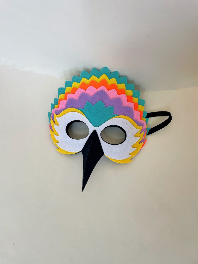 Parrot Mask Animal Mask Colorful Bird Mask - Etsy
