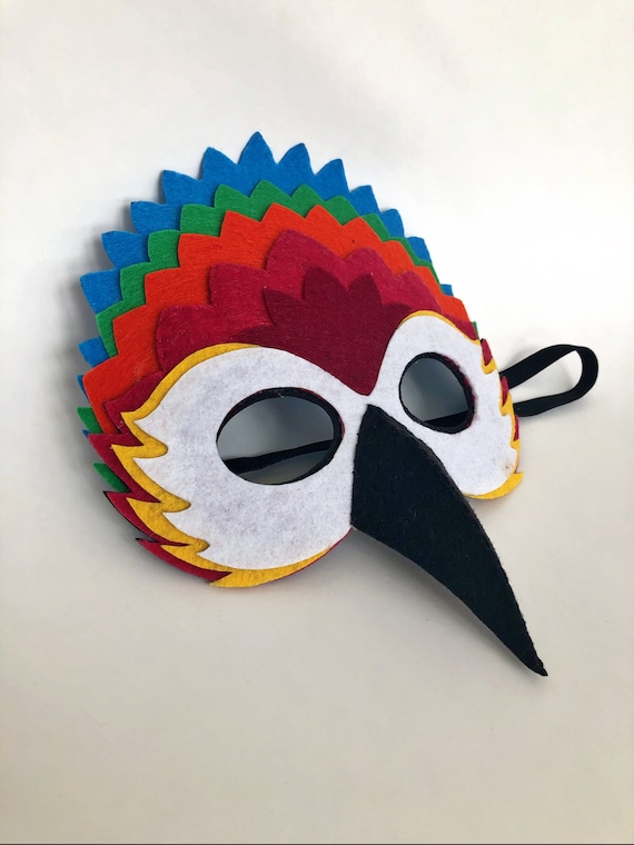 Parrot Mask Animal Mask Colorful Bird Mask - Etsy Australia