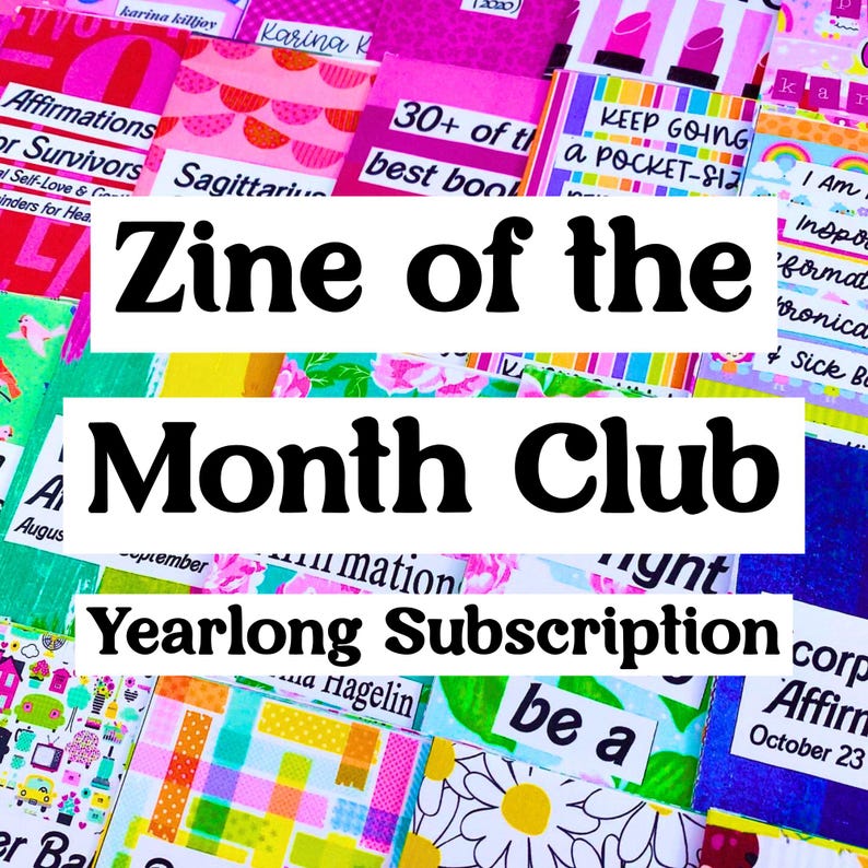 Zine of the Month Club | Year-long Zine Subscription - Etsy