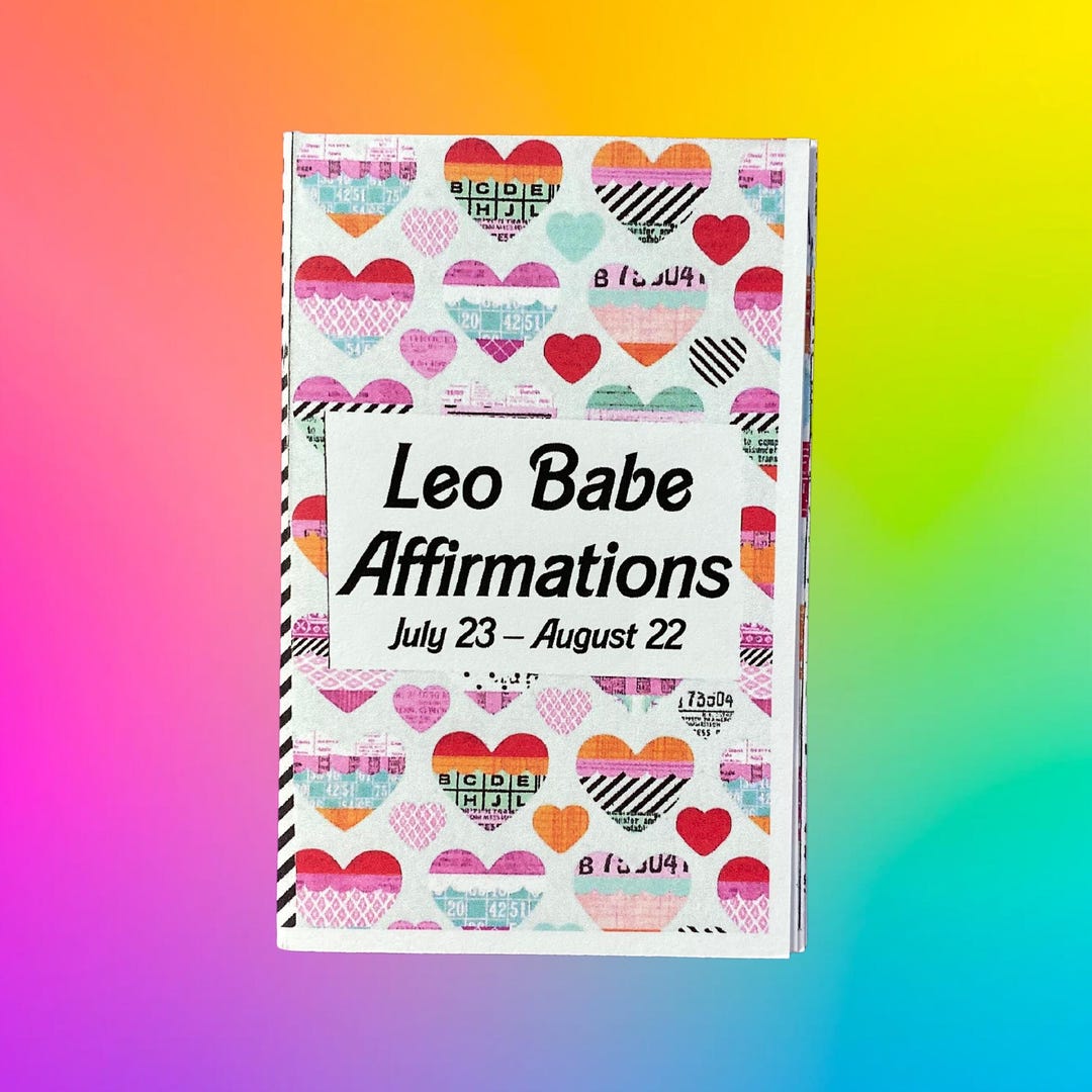 Leo Babe Affirmations Zine | Zodiac Affirmation Mini Zine Series - Etsy