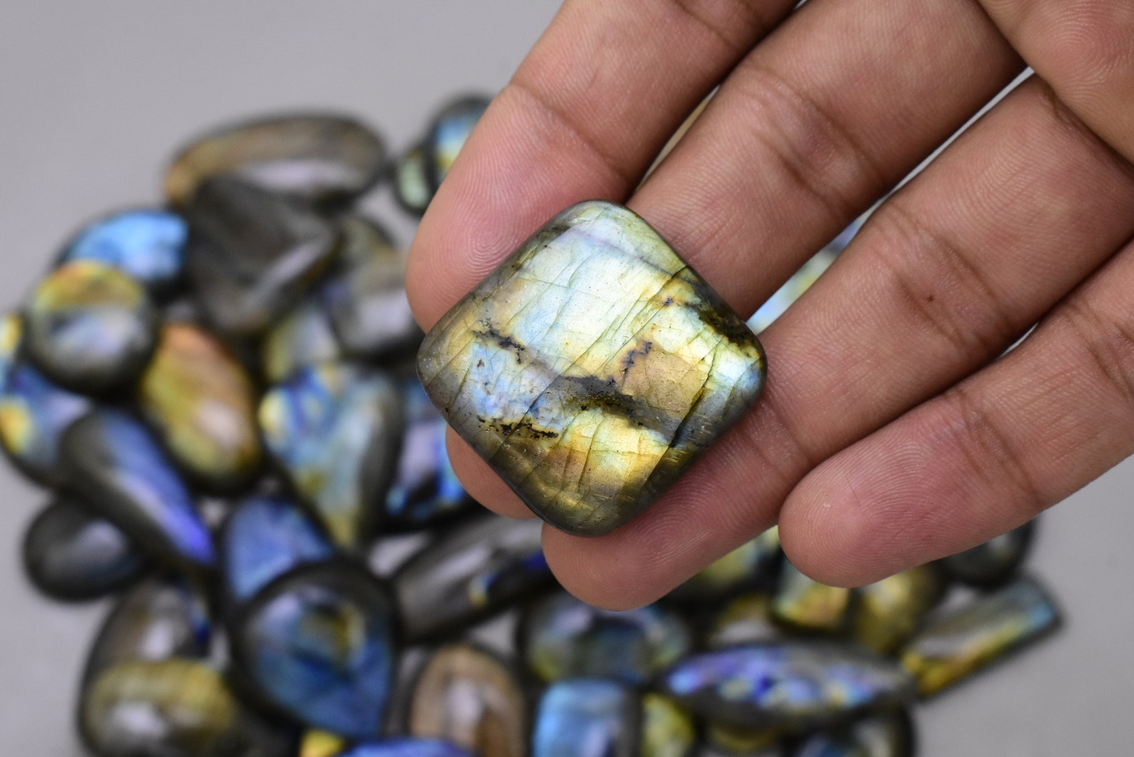 Big Size Wholesale Labradorite Cabochon 100% Natural Flashy | Etsy