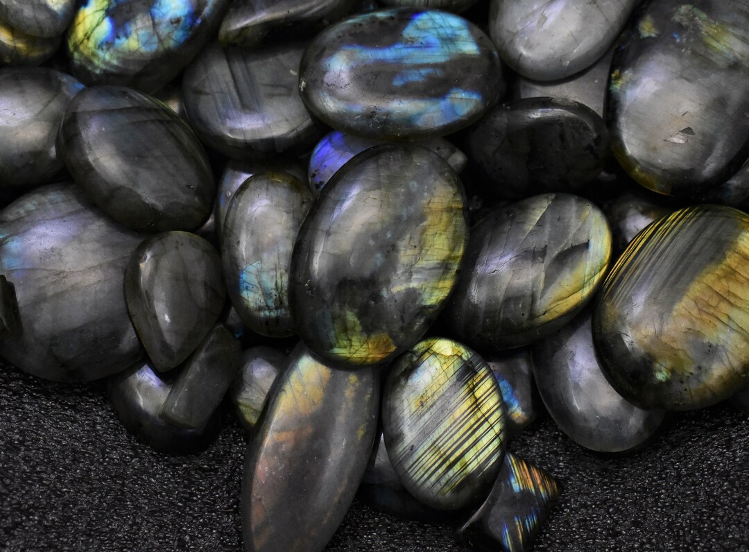 500 Gram Rare Multi Fire Labradorite Healing Cabochon Mix Lot Wholesale ...