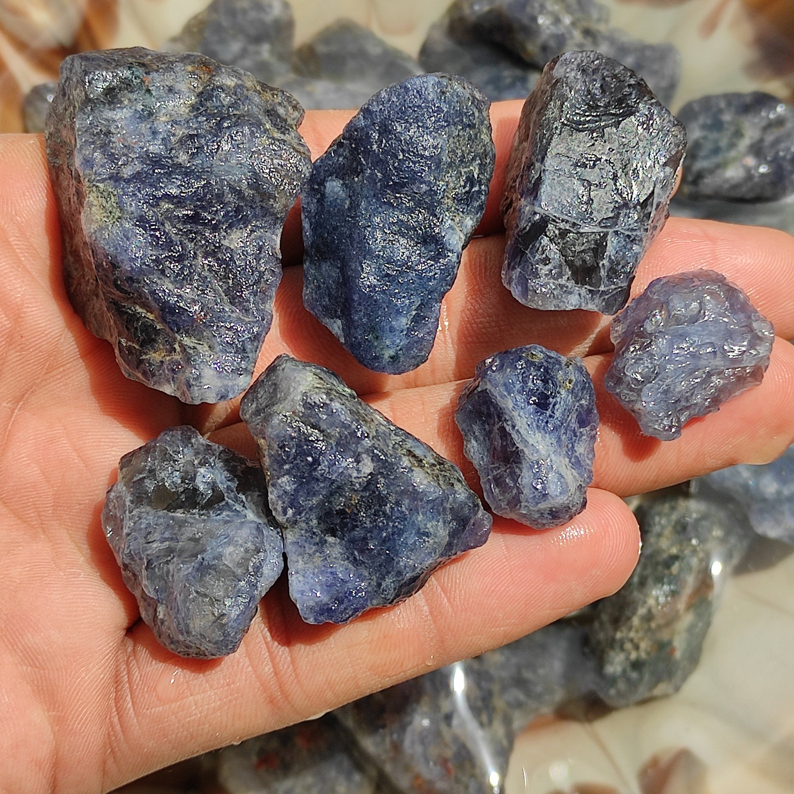 Natural Dark Blue Iolite Rough Mix Sizes Raw Iolite Healing - Etsy India