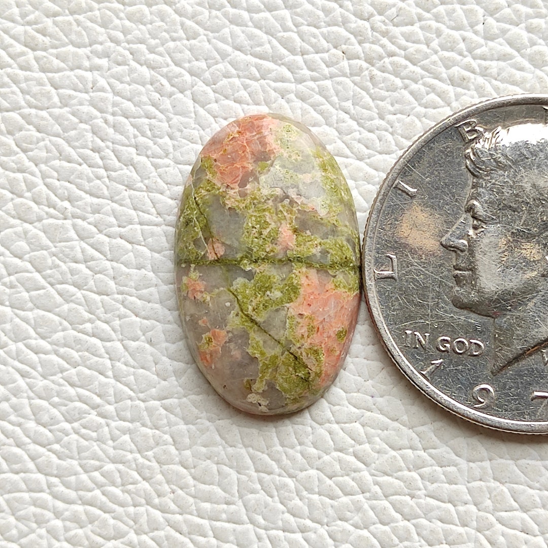 20ct Natural Unakite Jasper Cabochon Designer Red Jasper Green Epidote ...