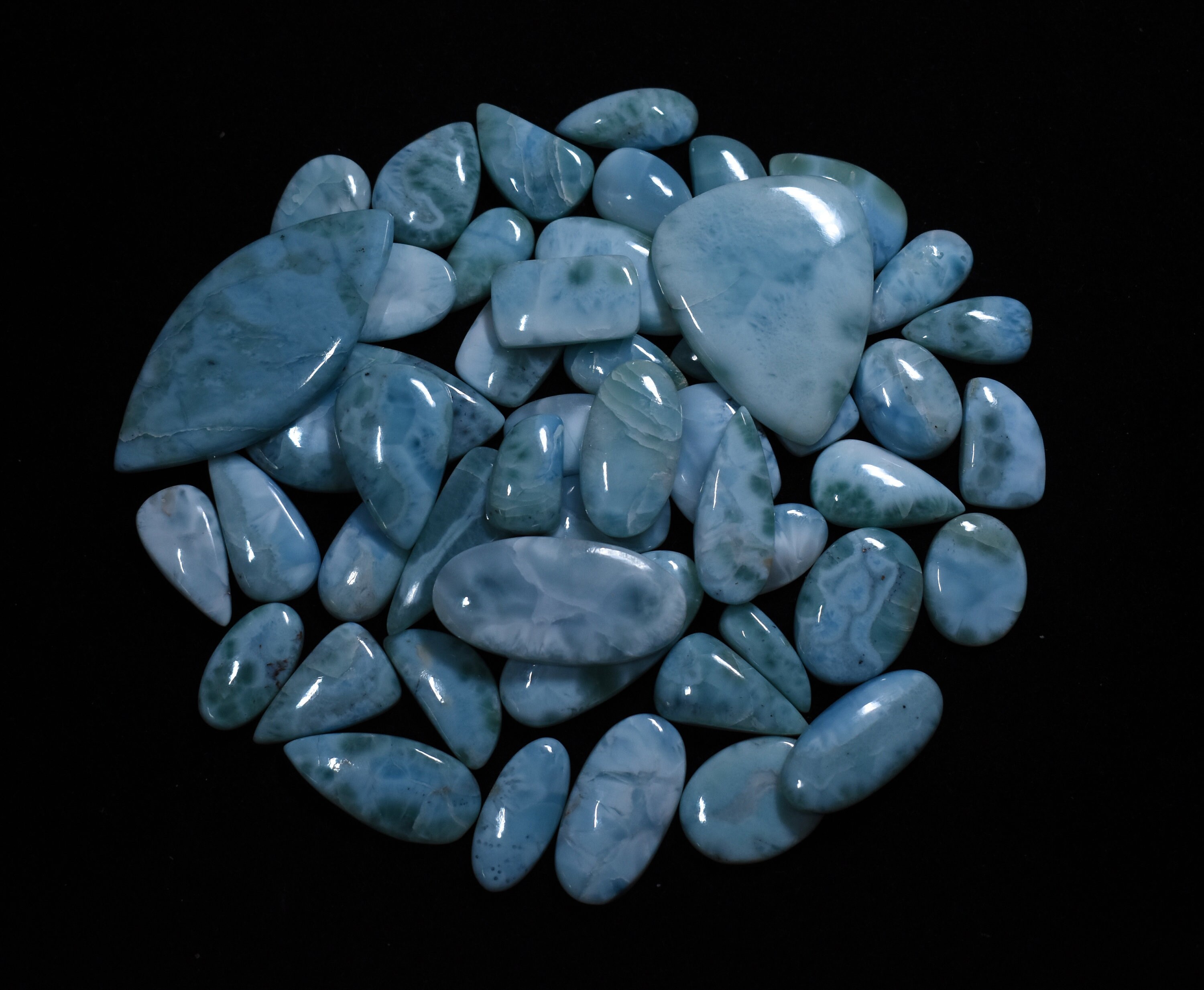 Rare Blue Larimar Pectolite Cabs Wholesale Lot 150ct Smooth | Etsy