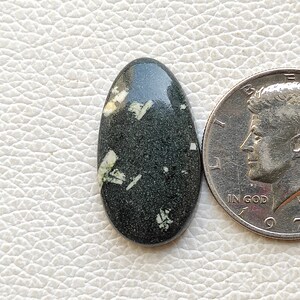 Amazing Black White Chinese Writing Stone Cabochon 34X19X5 MM Oval ...