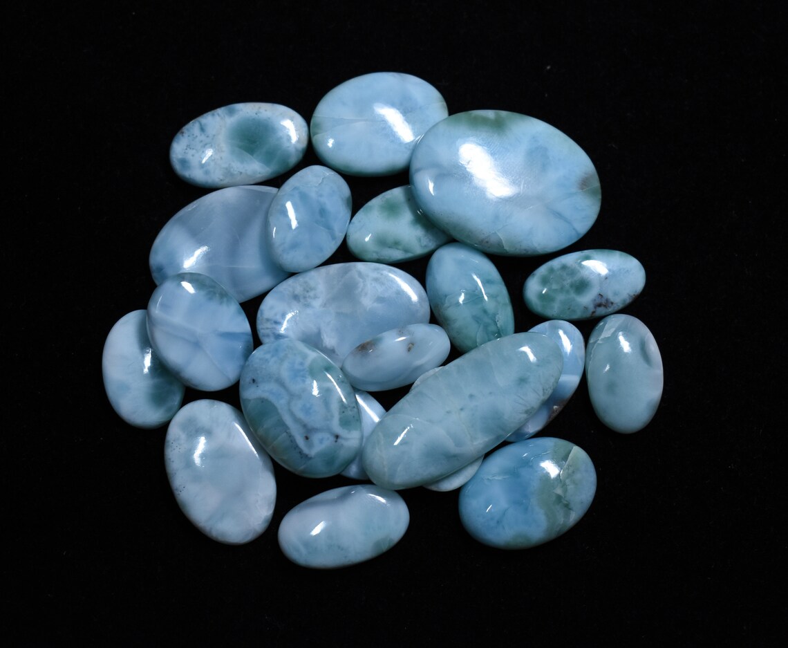 100 Carat Natural Sky Blue Larimar Pectolite Cabochon Atlantis | Etsy