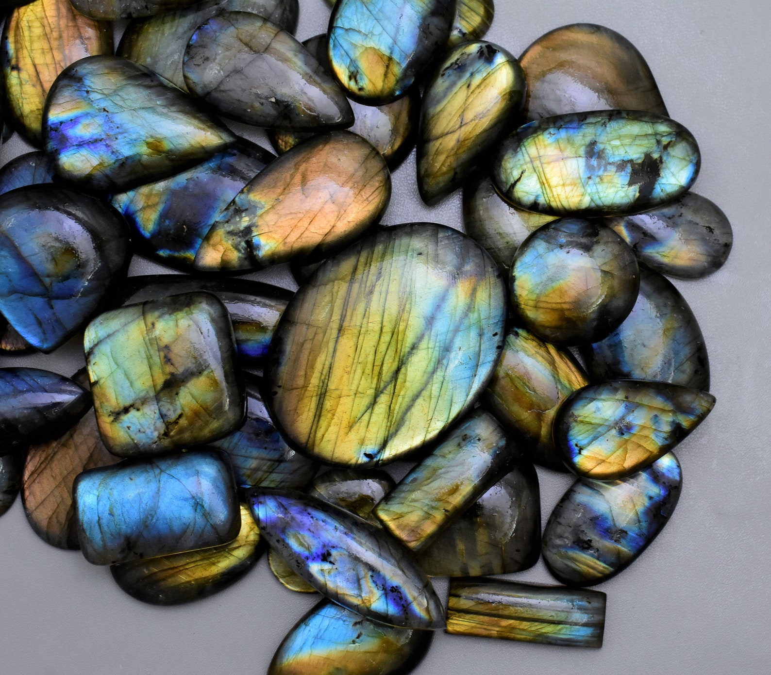 Big Size Wholesale Labradorite Cabochon 100% Natural Flashy | Etsy