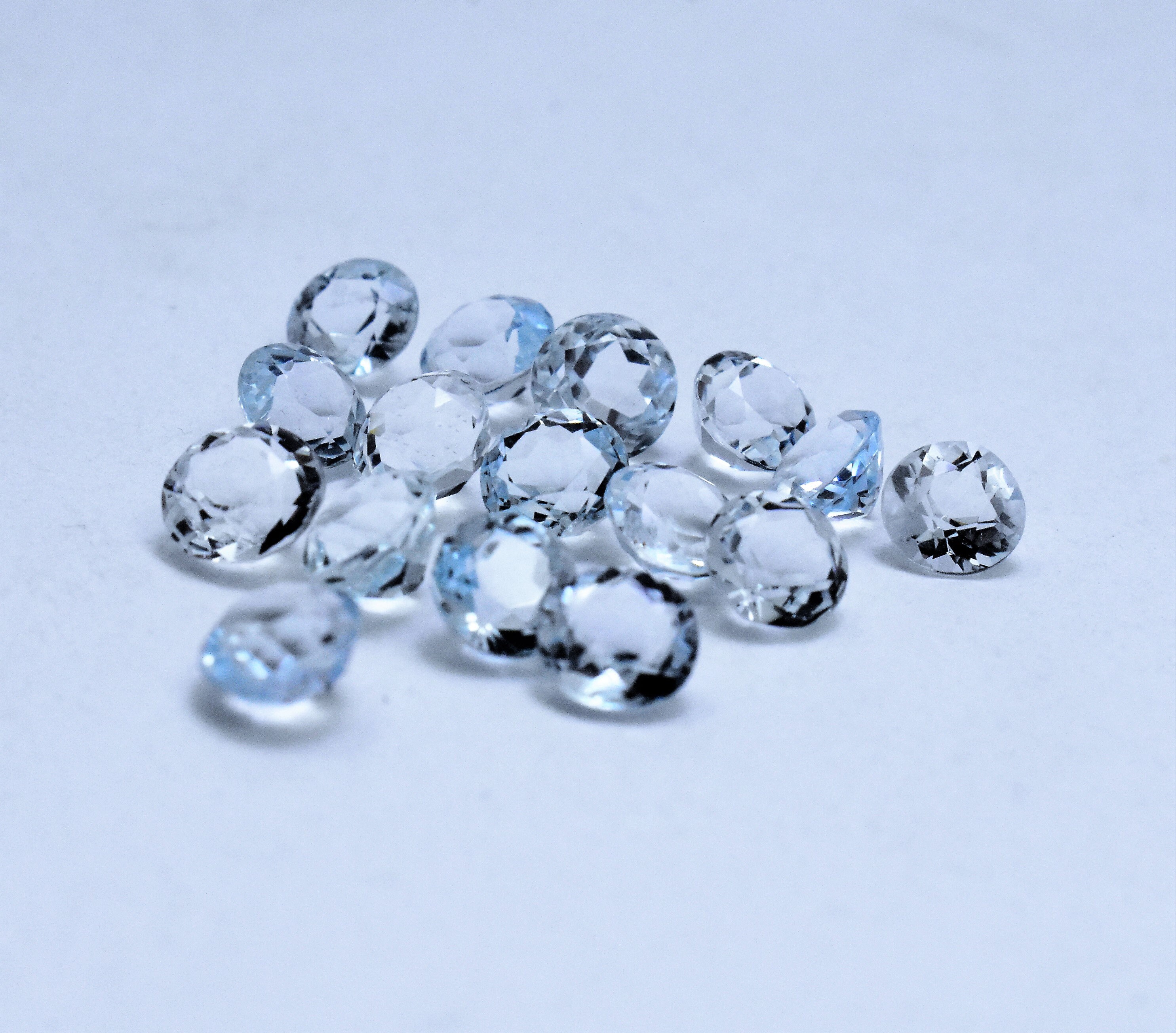 100% Natural Faceted Aquamarine Stone Healing Crystal Loose | Etsy