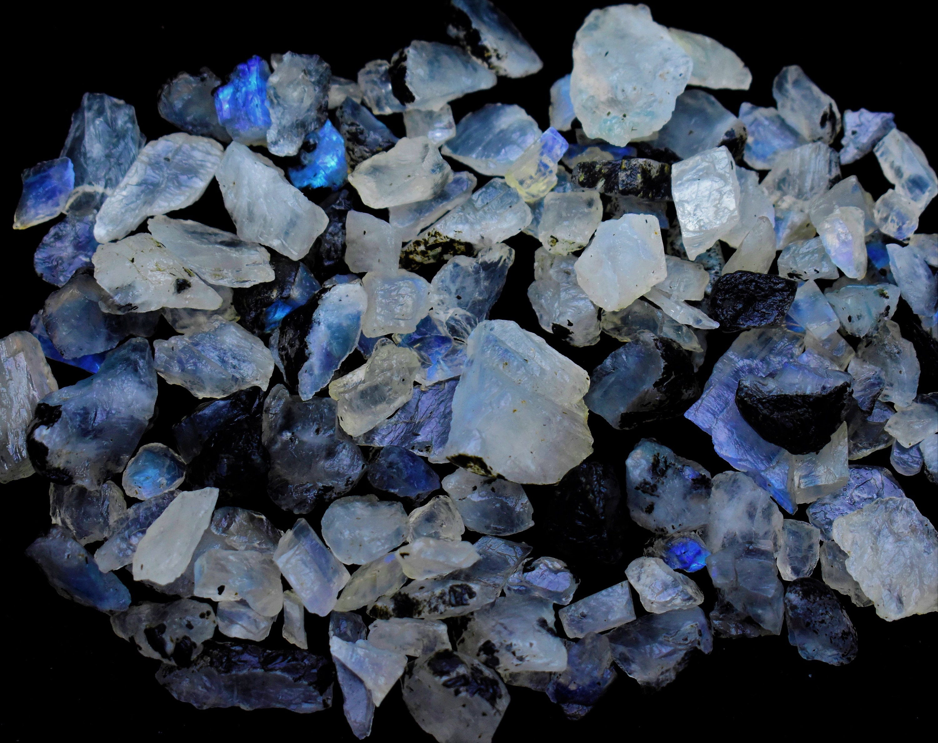 500 Carat 60-70 Pieces Small Size Natural Blue Sheen Rainbow - Etsy
