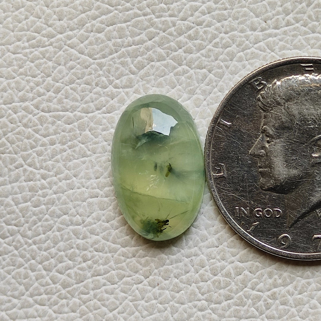 Natural Green Prehnite Cabochon Rare Prehnite Translucent Healing ...