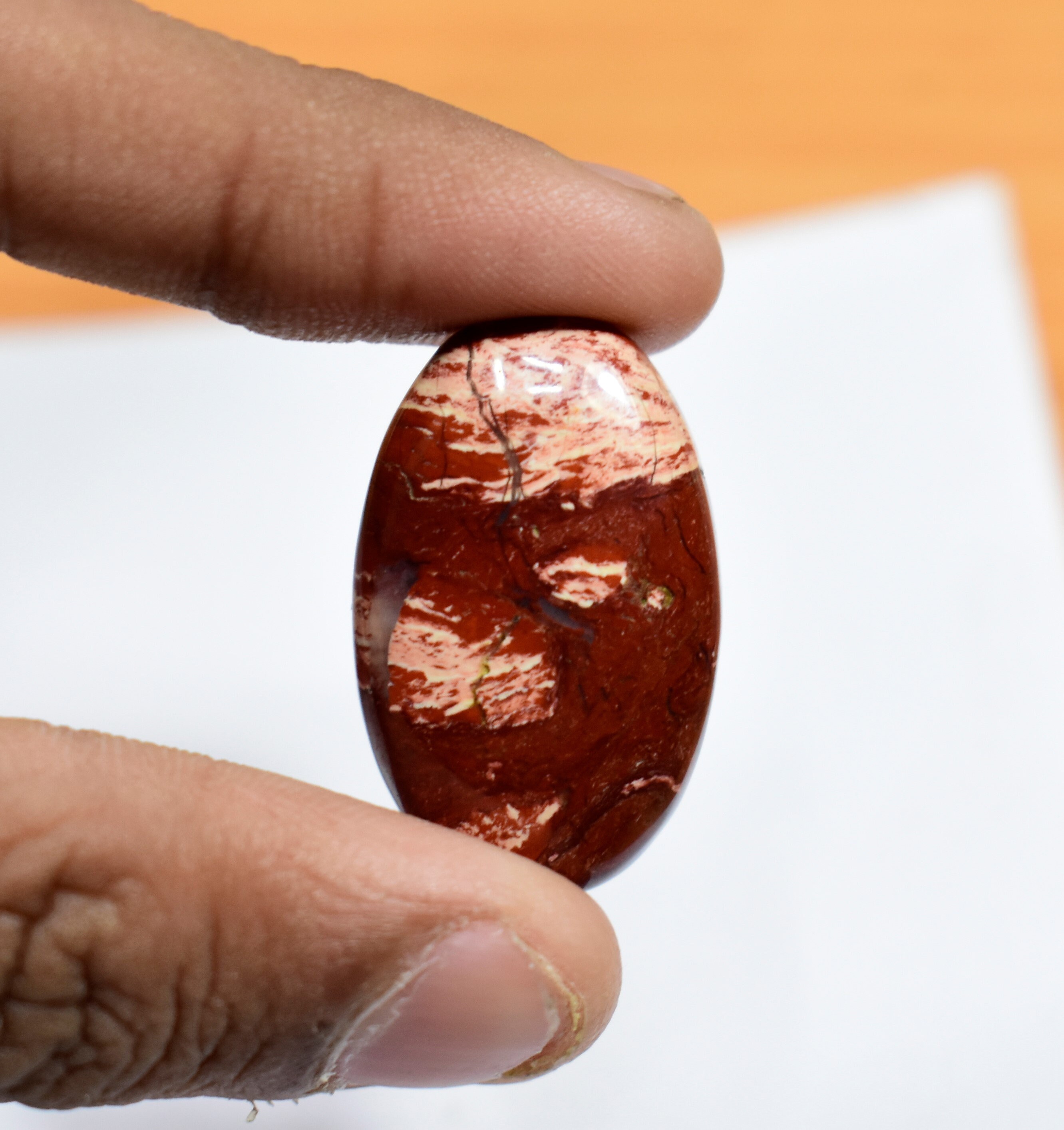 110ct Natural Red White Snakeskin Striped Jasper Flatback - Etsy UK