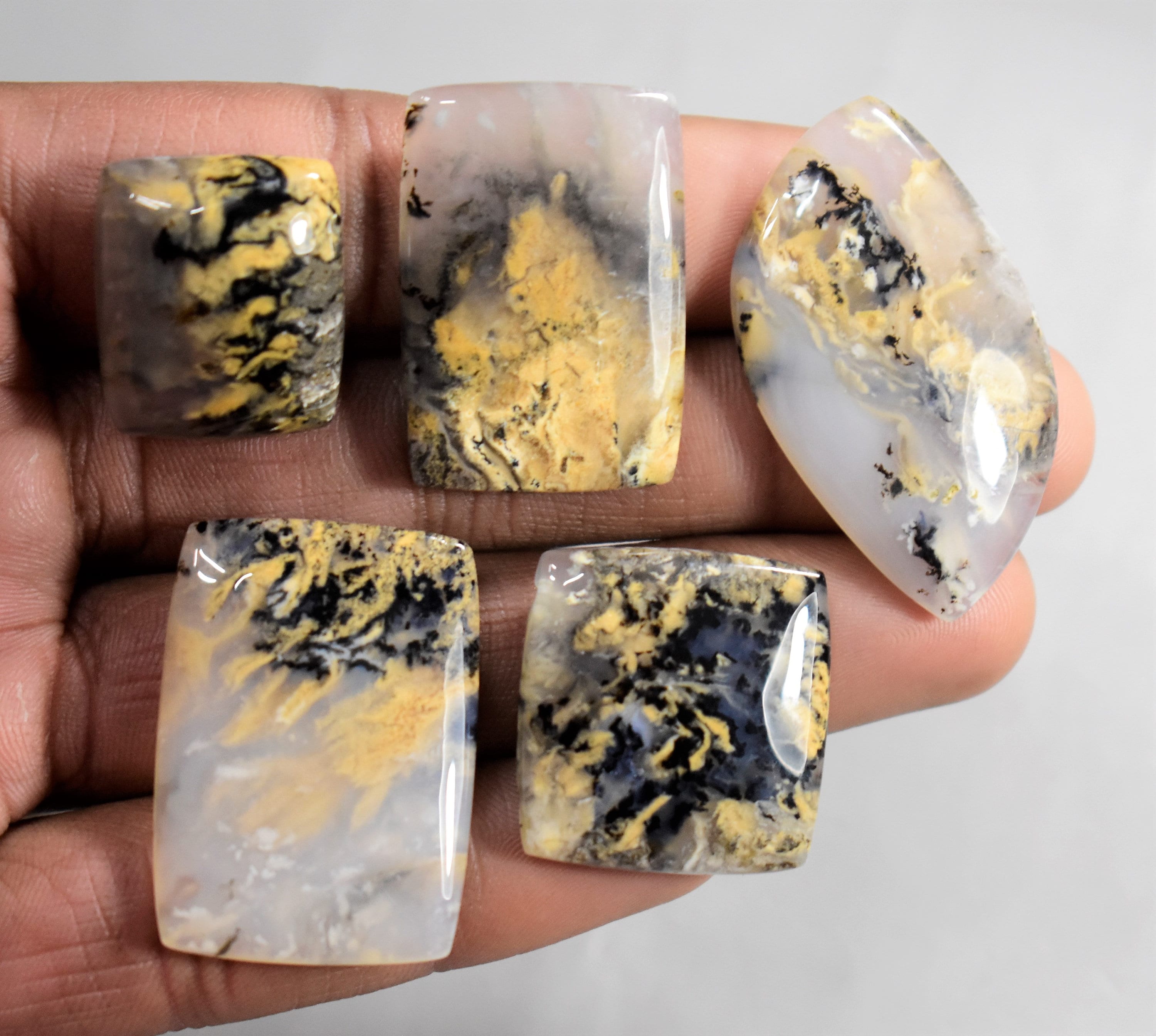 250ct 8-10pcs Natural Dendrite Agate Gemstone Loose Stone - Etsy UK
